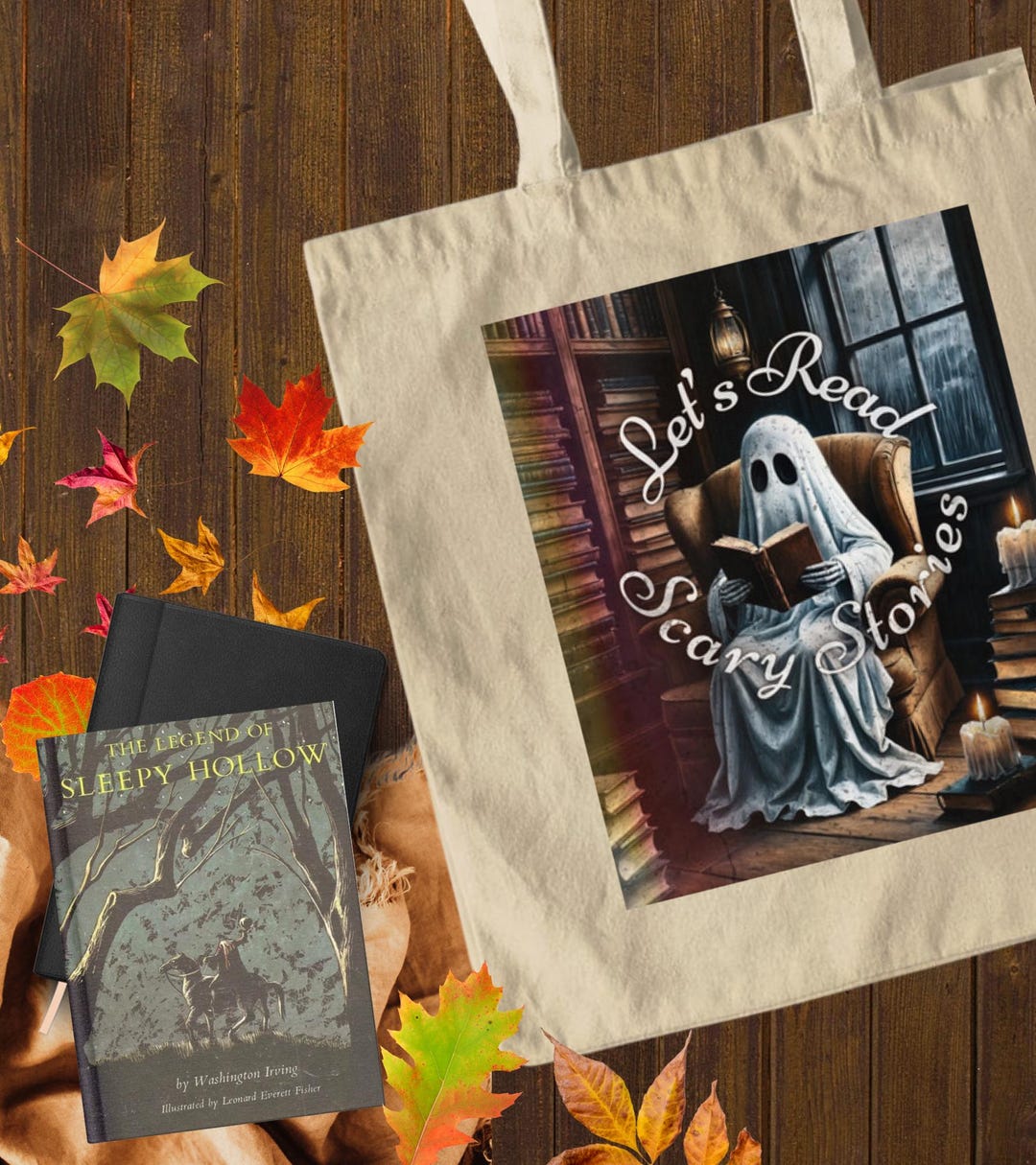 Scary Story Book Bag | Tote Bag | Ghost Tote Bag | Book Lover Gift - Etsy