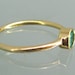 Natural Emerald Ring, Simple Gold Ring, Delicate Gold Ring, Thin Gold ...