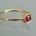 Natural Ruby Ring, Simple Gold Ring, Delicate Gold Ring, Stacking Gold ...
