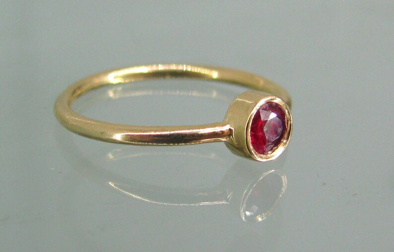 Natural Ruby Ring, Simple Gold Ring, Delicate Gold Ring, Stacking Gold ...