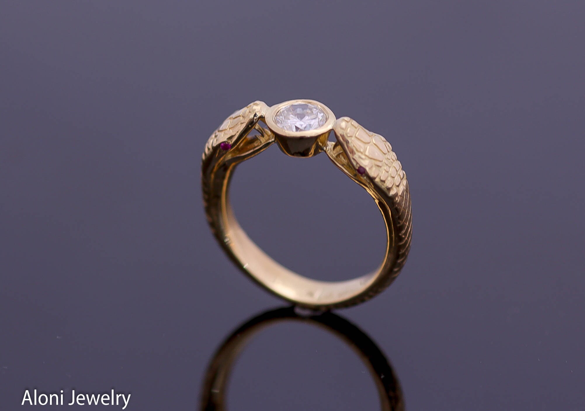 Serpent Ring,snake Ring, Diamond Ring, Gold Ring, Delicate Ring, Double ...