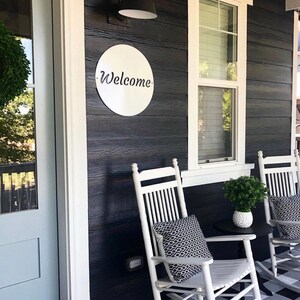 20 Round Metal Welcome Sign | Etsy