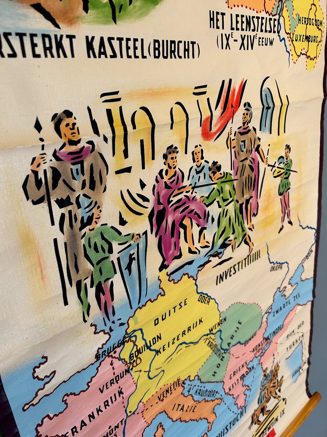 Vintage History Map Colourful Wall Hanging - Etsy