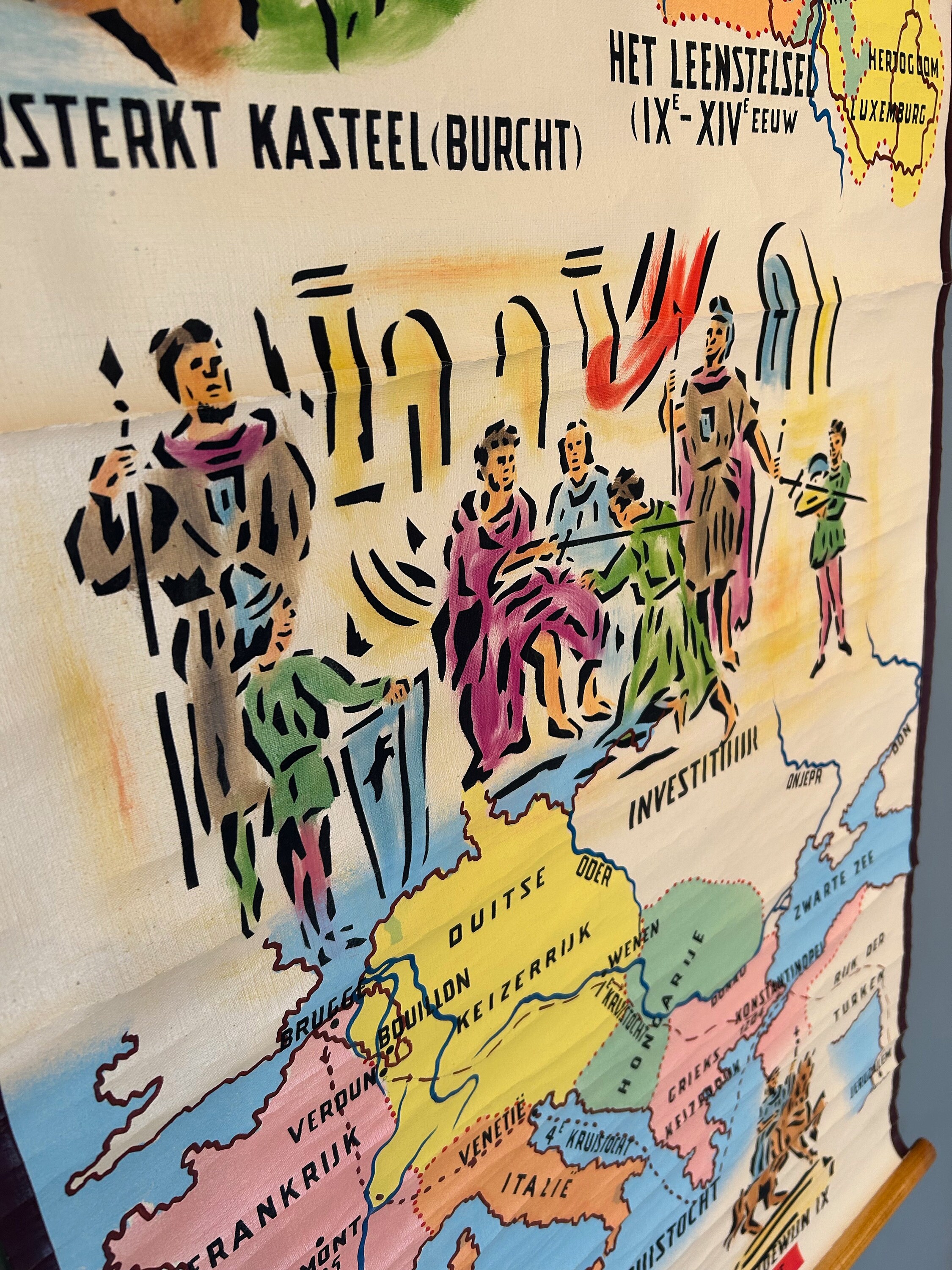 Vintage History Map Colourful Wall Hanging - Etsy