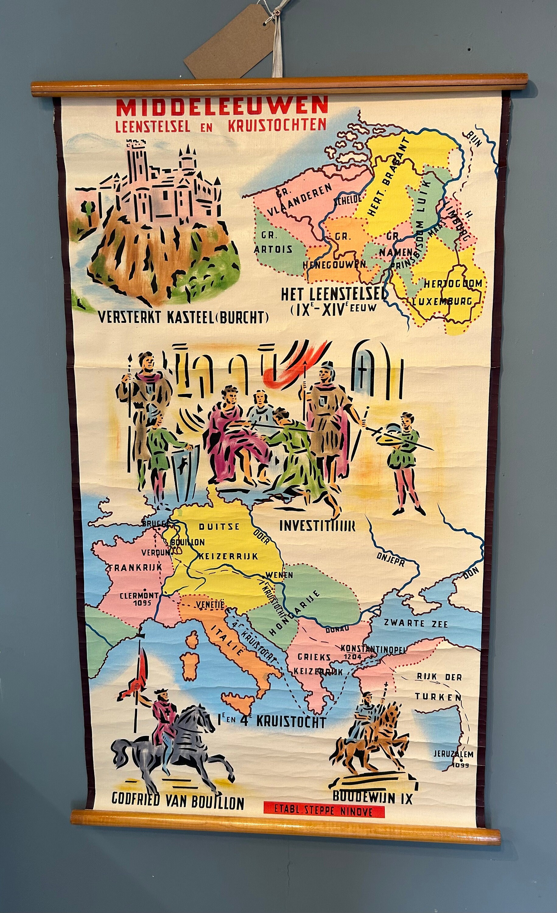 Vintage History Map Colourful Wall Hanging - Etsy