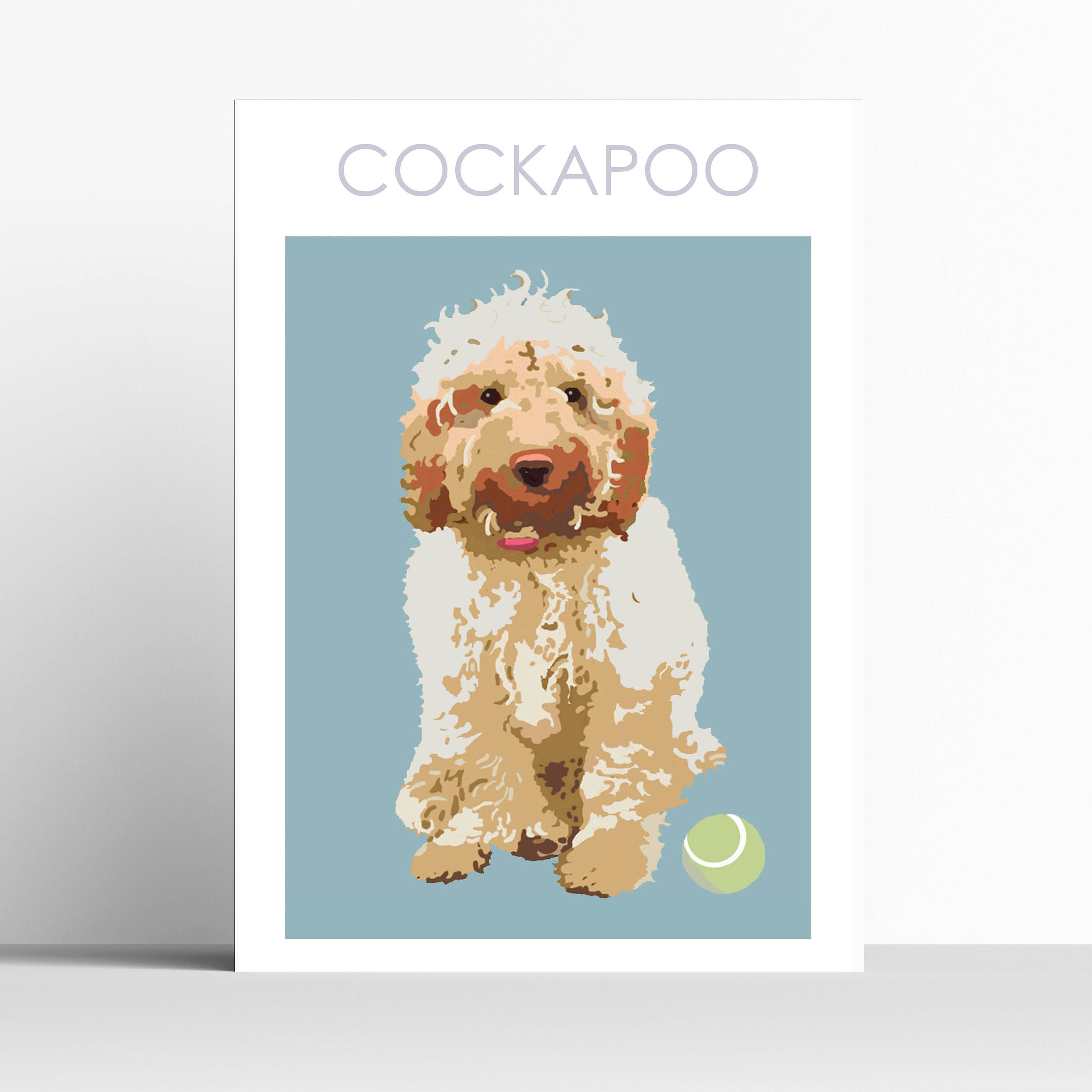 Artist Print by Betty Boyns LABRADOODLE WHITE Art Print dog print print ...