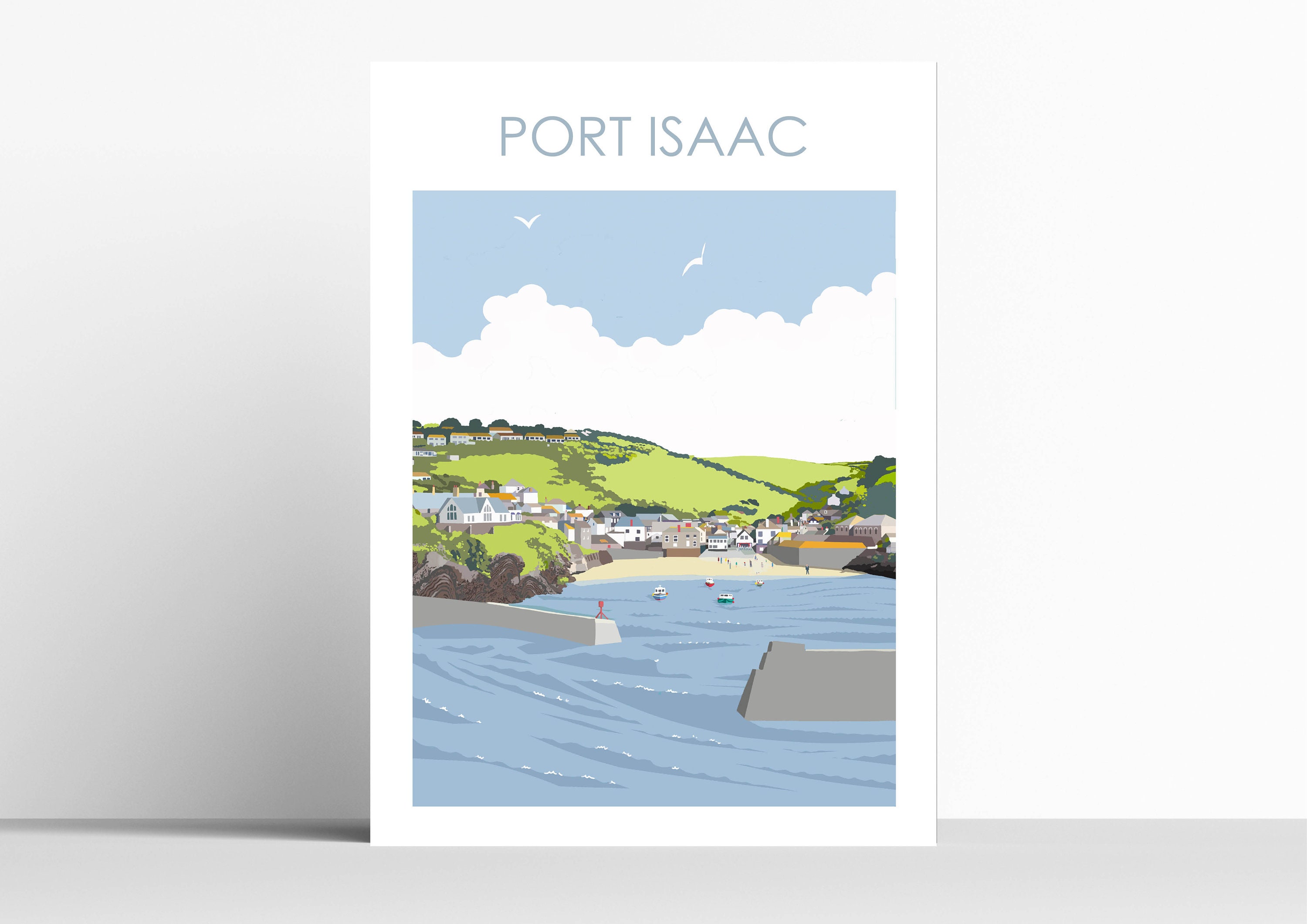 PORT ISAAC CORNWALL Framed Digital Art Travel Print/ Poster - Etsy UK