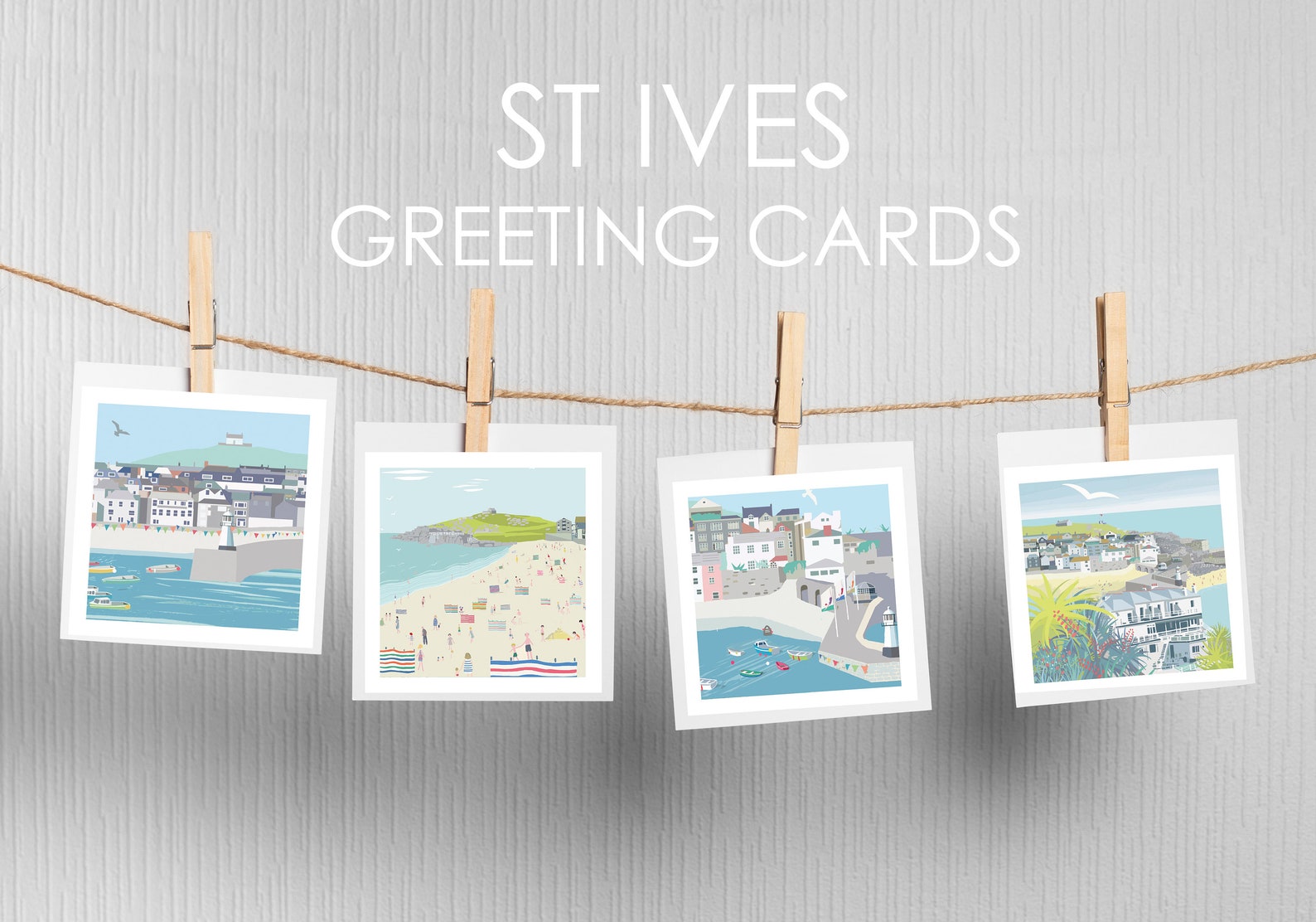 St Ives Cornwall Greeting Cards Pack of 4multipack Offers and | Etsy UK