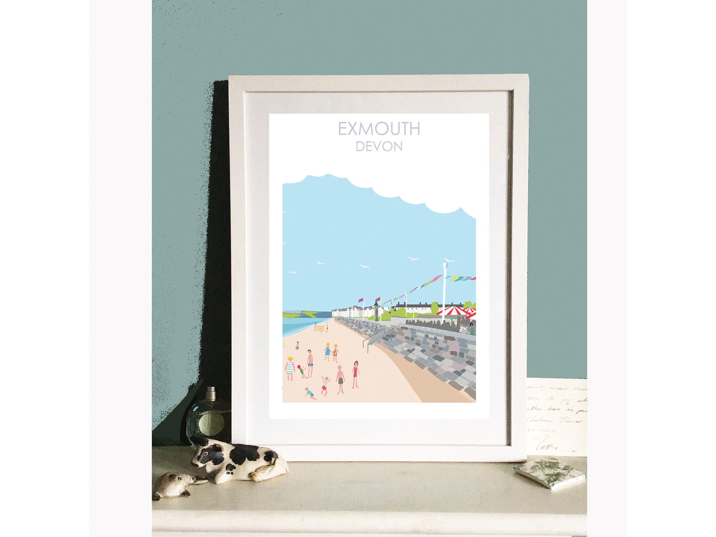 EXMOUTH DEVON Digital Art Travel Print/ Poster Designed by - Etsy UK