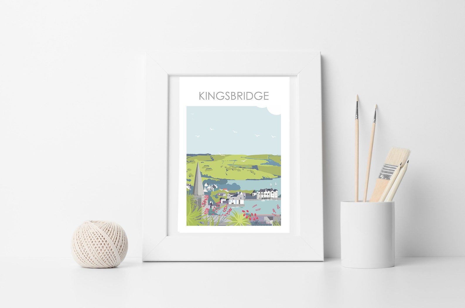 KINGSBRIDGE DEVON Digital Art Travel Print/ Poster Designed by | Etsy