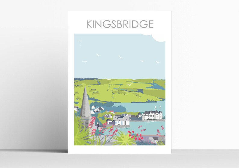 KINGSBRIDGE DEVON Digital Art Travel Print/ Poster Designed by - Etsy