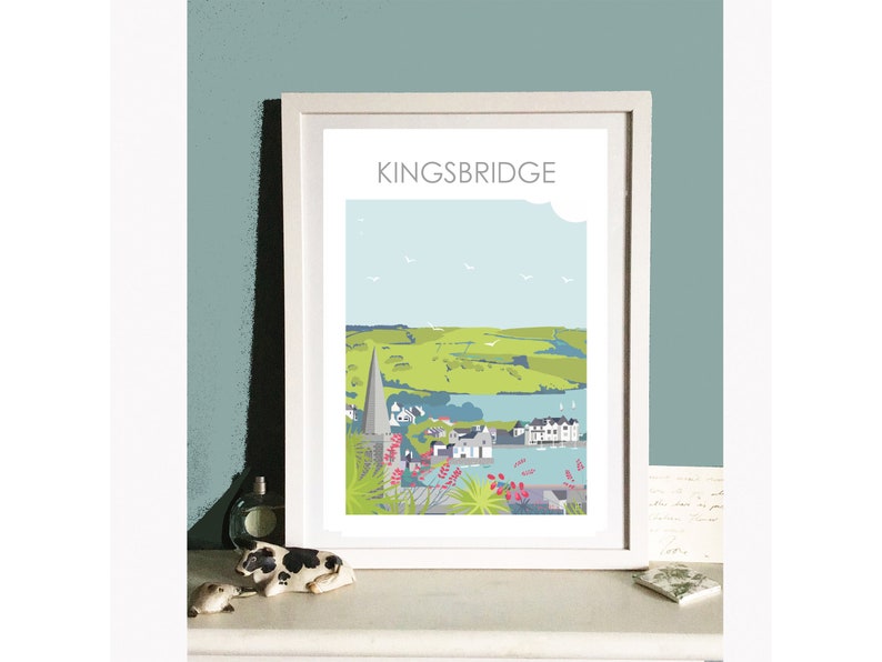 KINGSBRIDGE DEVON Digital Art Travel Print/ Poster Designed by - Etsy