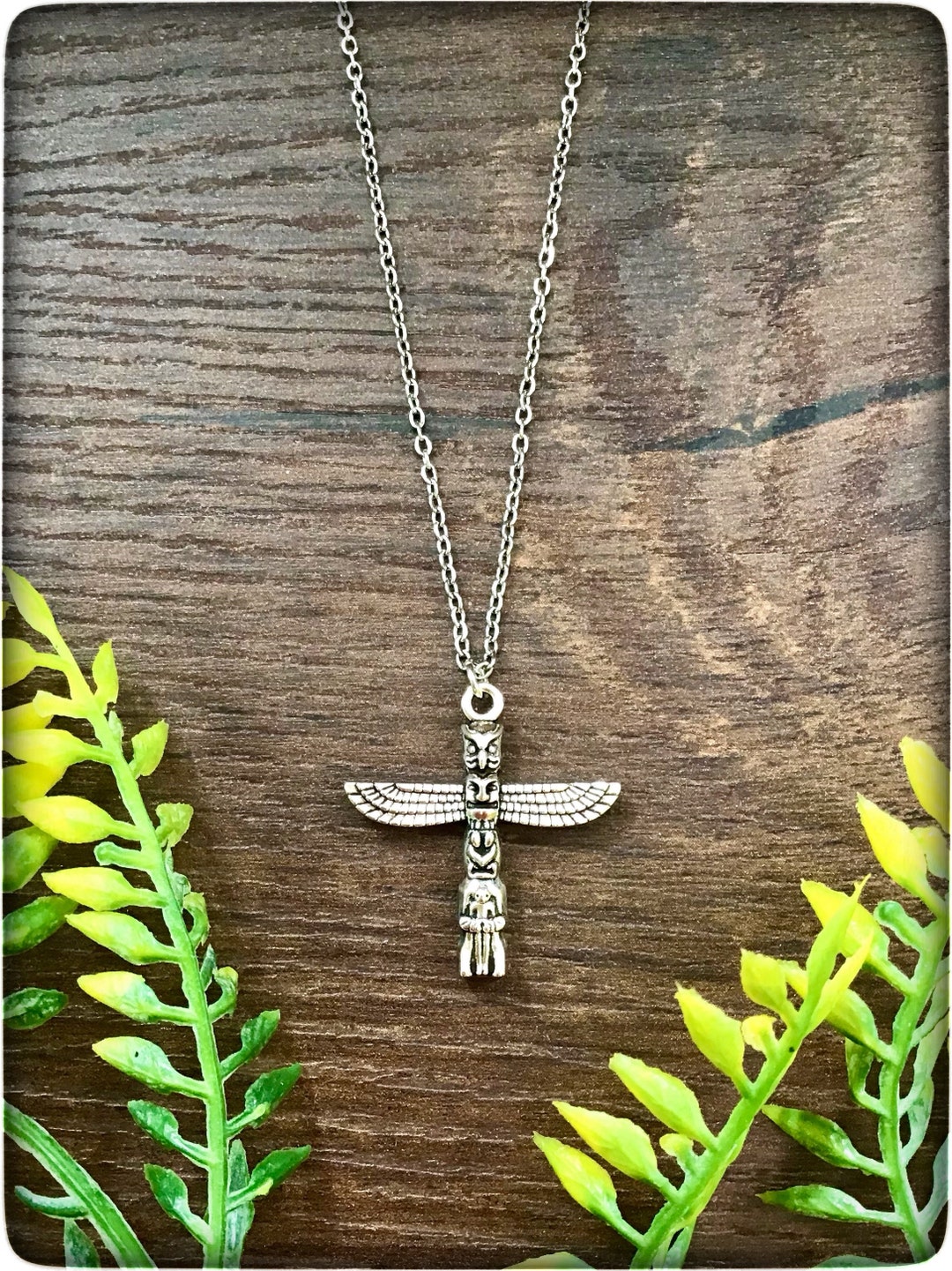 Silver Colour Native American Indian First Nations Totem Pole Totems ...