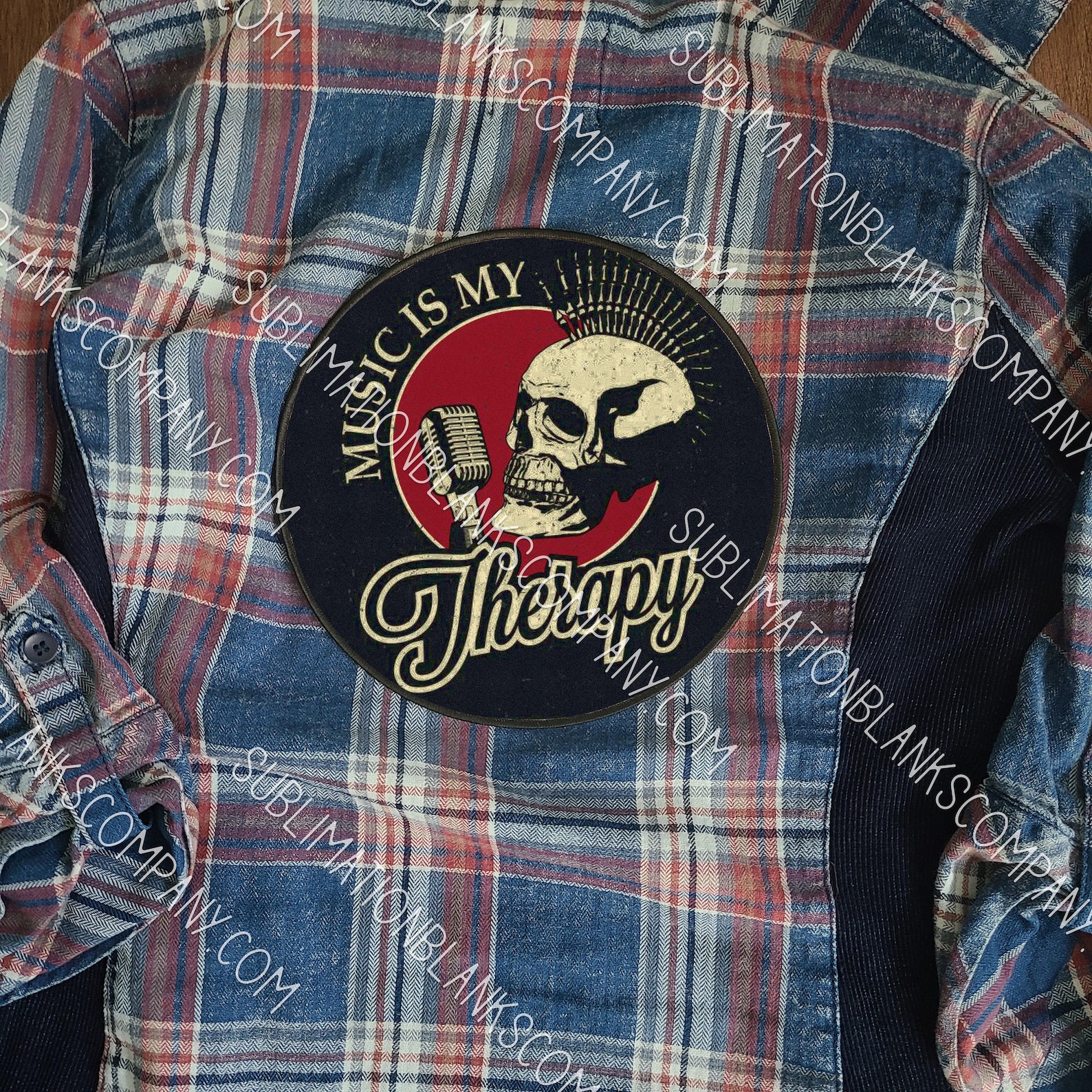 8" Round Back Patch Sublimation Blank! Made in USA! Great for Flannel ...