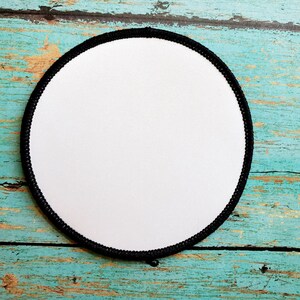 10 Pcs! Round 3", 2.5" or 2" Sublimation Blank Hat Patch! Black Stitch ...