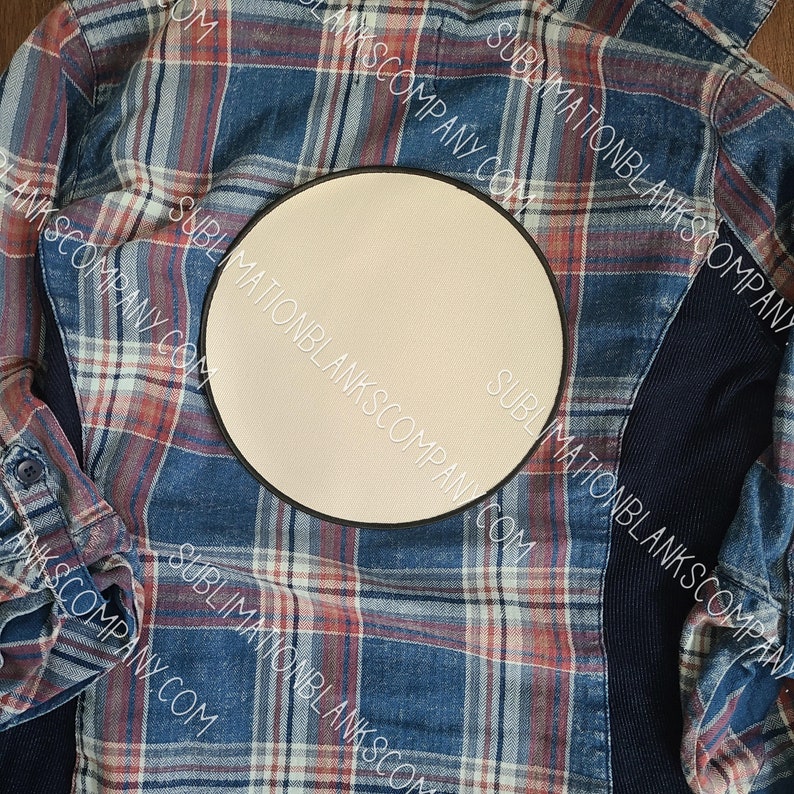 8" Round Back Patch Sublimation Blank! Made in USA! Great for Flannel ...