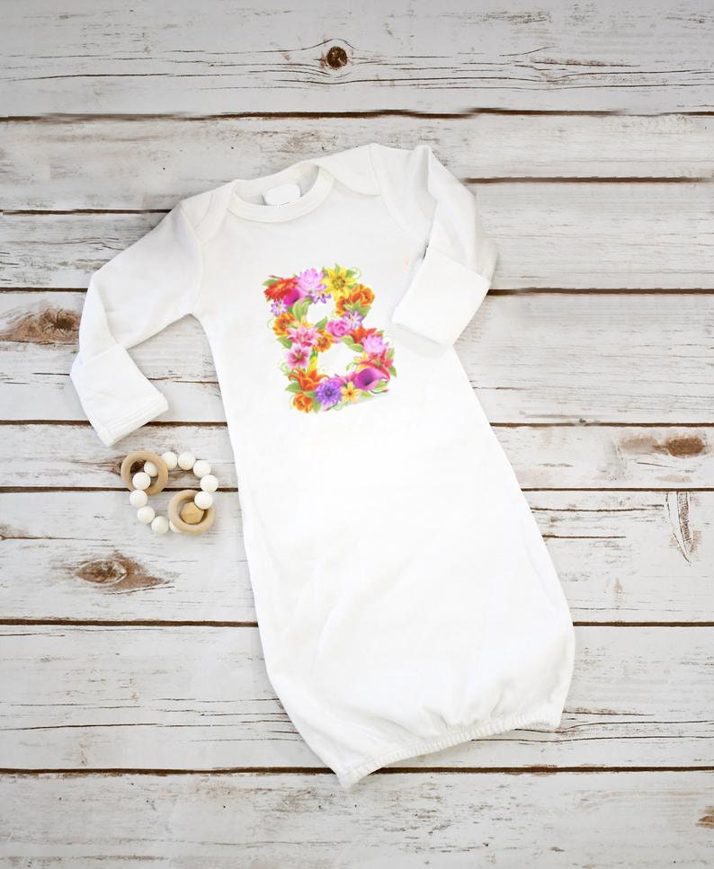 95% Polyester Baby Gown and Hat Sublimation Blank Set! Infant Sleeper ...
