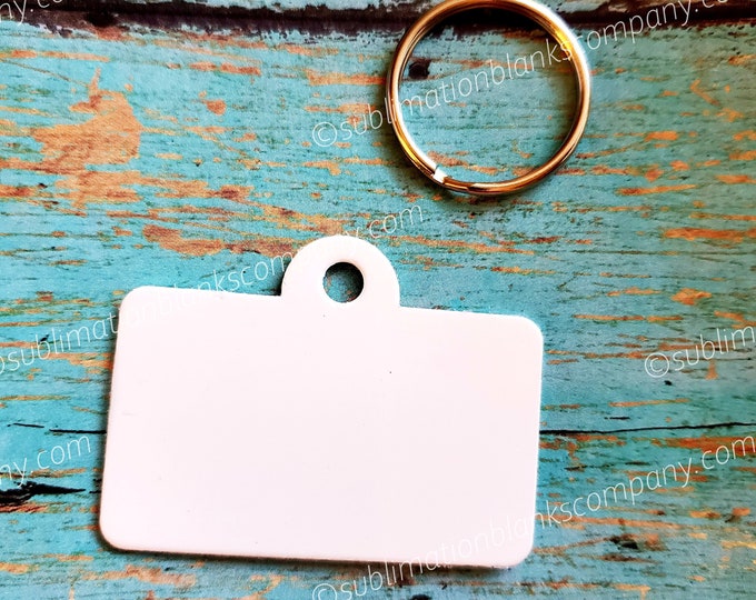 20 Pcs! License Plate Rectangle Double-sided Dog Bone Pet ID Tag ...