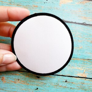 10 Pcs! Round 3", 2.5" or 2" Sublimation Blank Hat Patch! Black Stitch ...