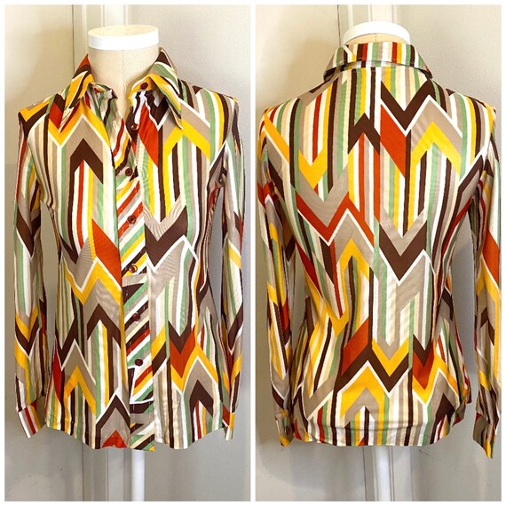 Vintage 1970s top print - Gem