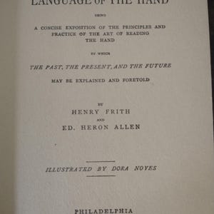 RARE! VINTAGE: the Language of the Hand by Henry Frith - Etsy
