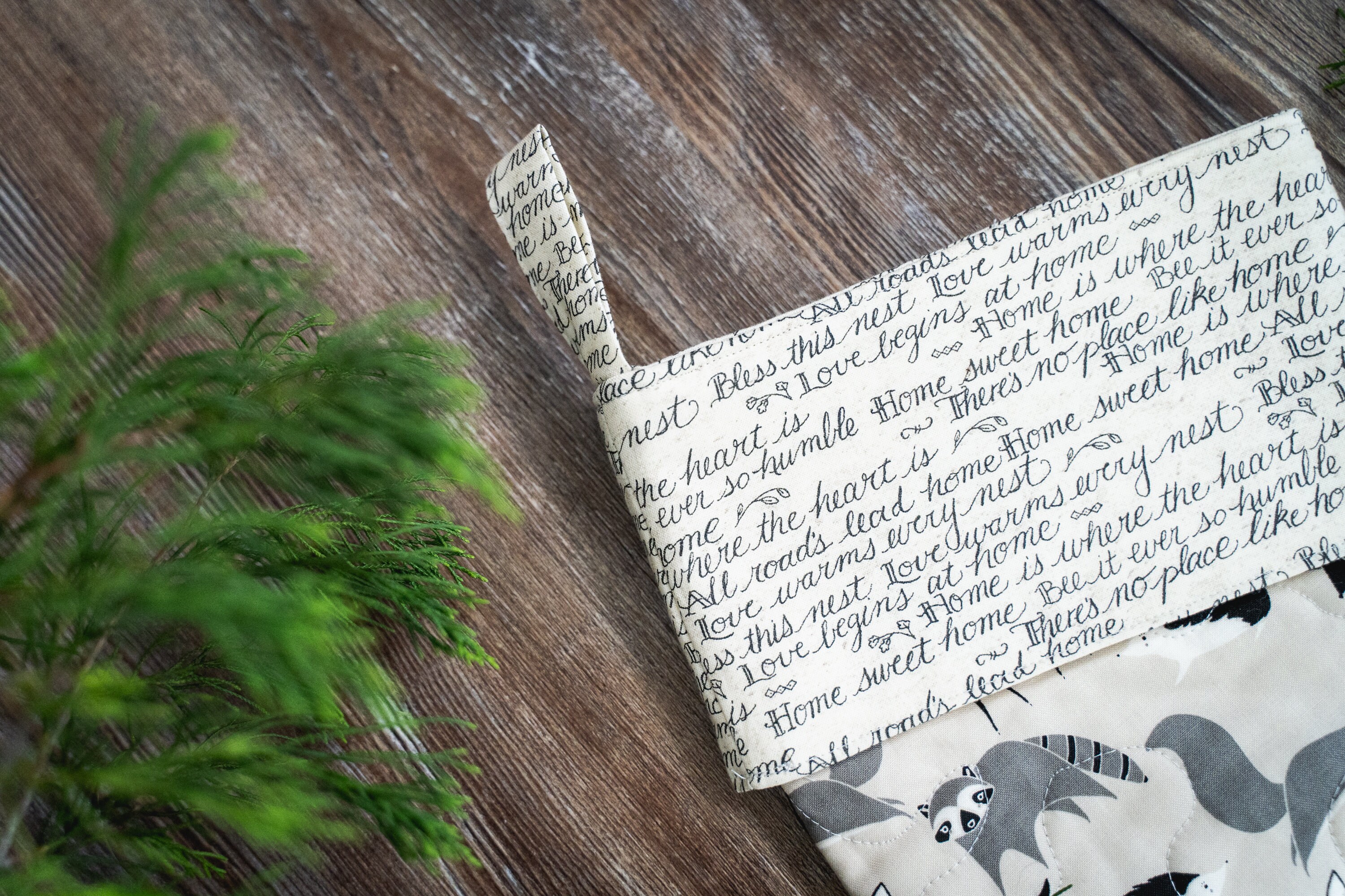 A Fun Quilted Christmas Stocking With Deer, Squirrels, Hedgehogs, and ...