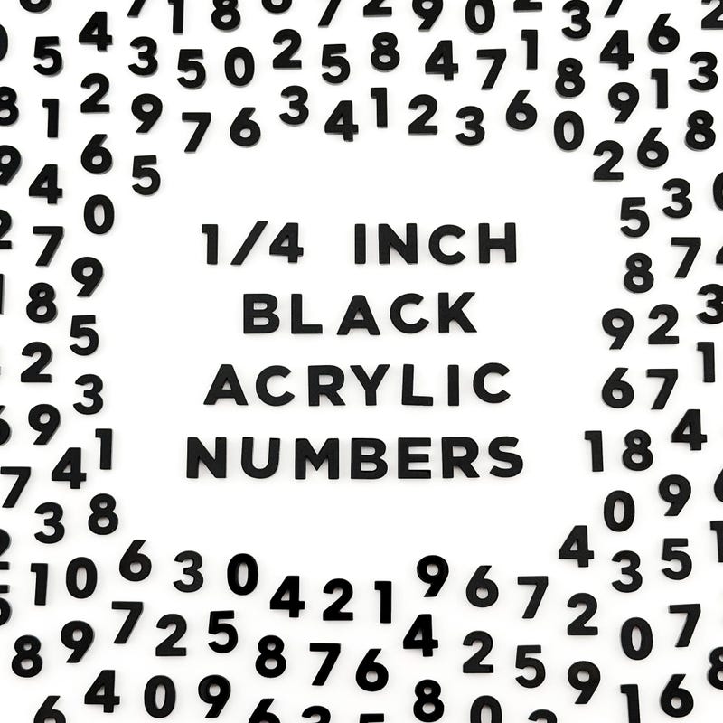 Acrylic Numbers - Etsy