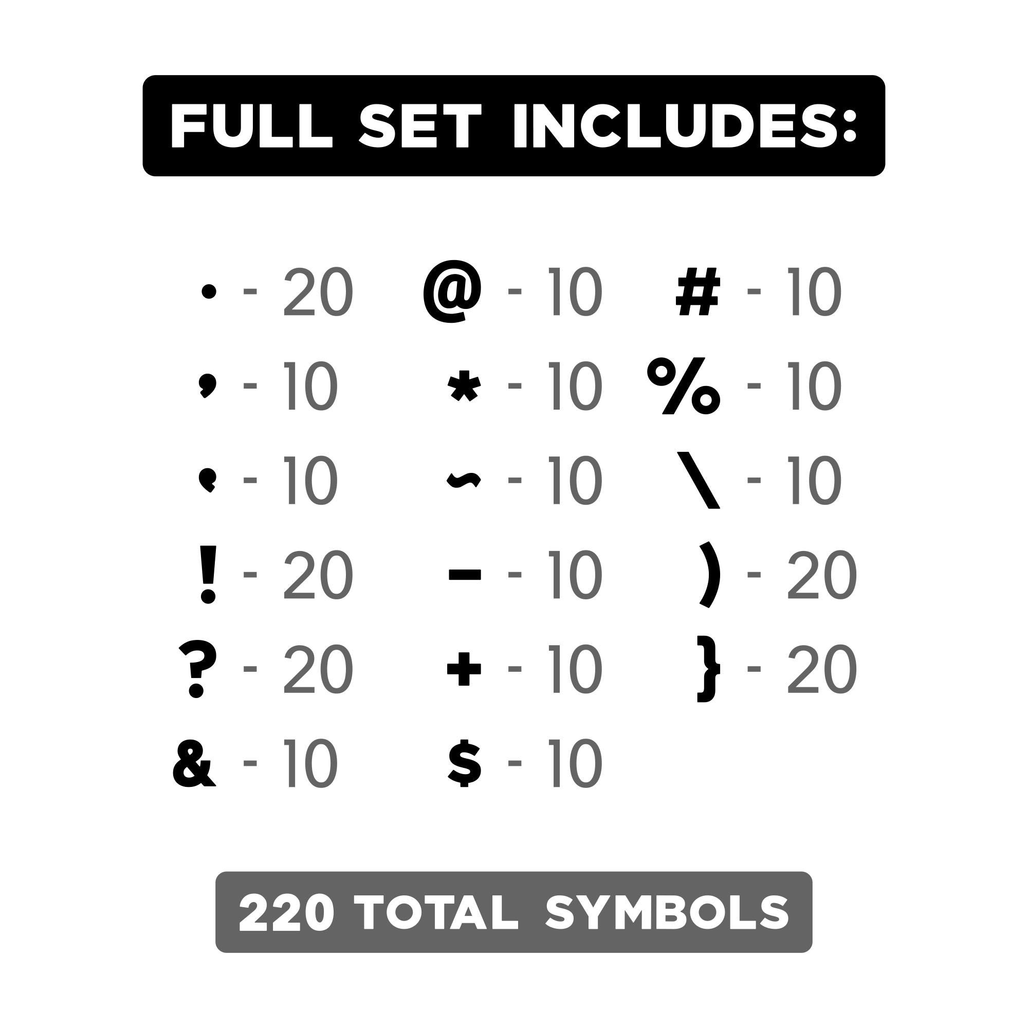 Small Wood Symbols Set – Bulk Half Inch Punctuation – Birch Special ...