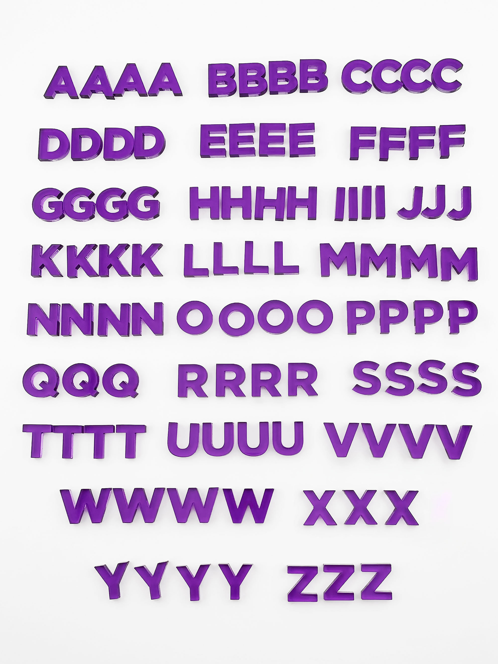 100 Small Acrylic Letters - Half Inch - Quarter Inch - Transparent ...
