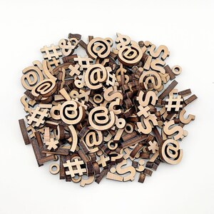Small Wood Symbols Set – Bulk Half Inch Punctuation – Birch Special ...