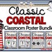 Classic Coastal | Classroom Décor Poster Bundle | Nautical | Navy ...