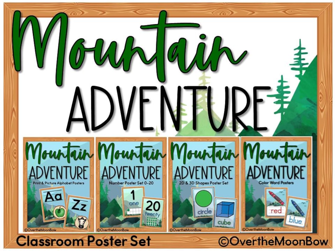 Mountain Adventure | Classroom Décor Poster Bundle | Nature | Digital ...