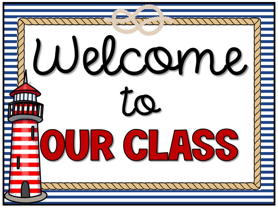 Classic Coastal | Nautical Theme Classroom Décor Bundle | Navy Stripe ...
