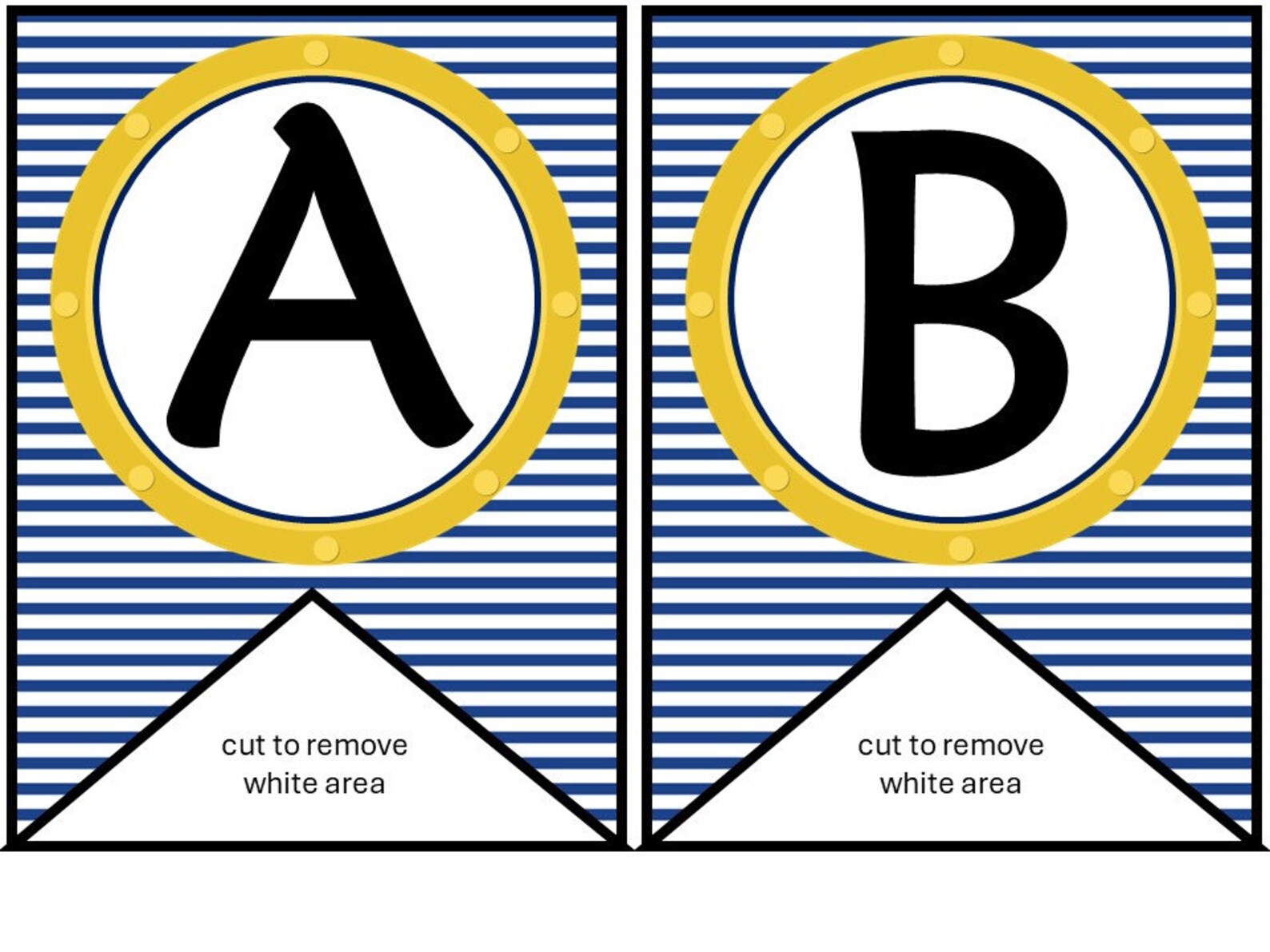 Classic Coastal | Nautical Theme Classroom Décor Bundle | Navy Stripe ...