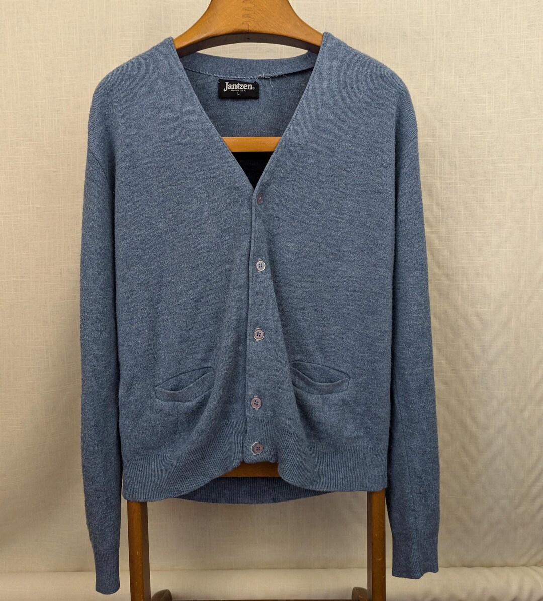 Vintage JANTZEN Cardigan Sweater L - Etsy