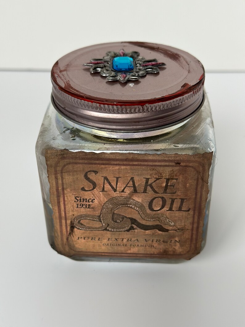 Snake Oil Decor Magic Potion Glass Bottle Prop Collectible - Etsy