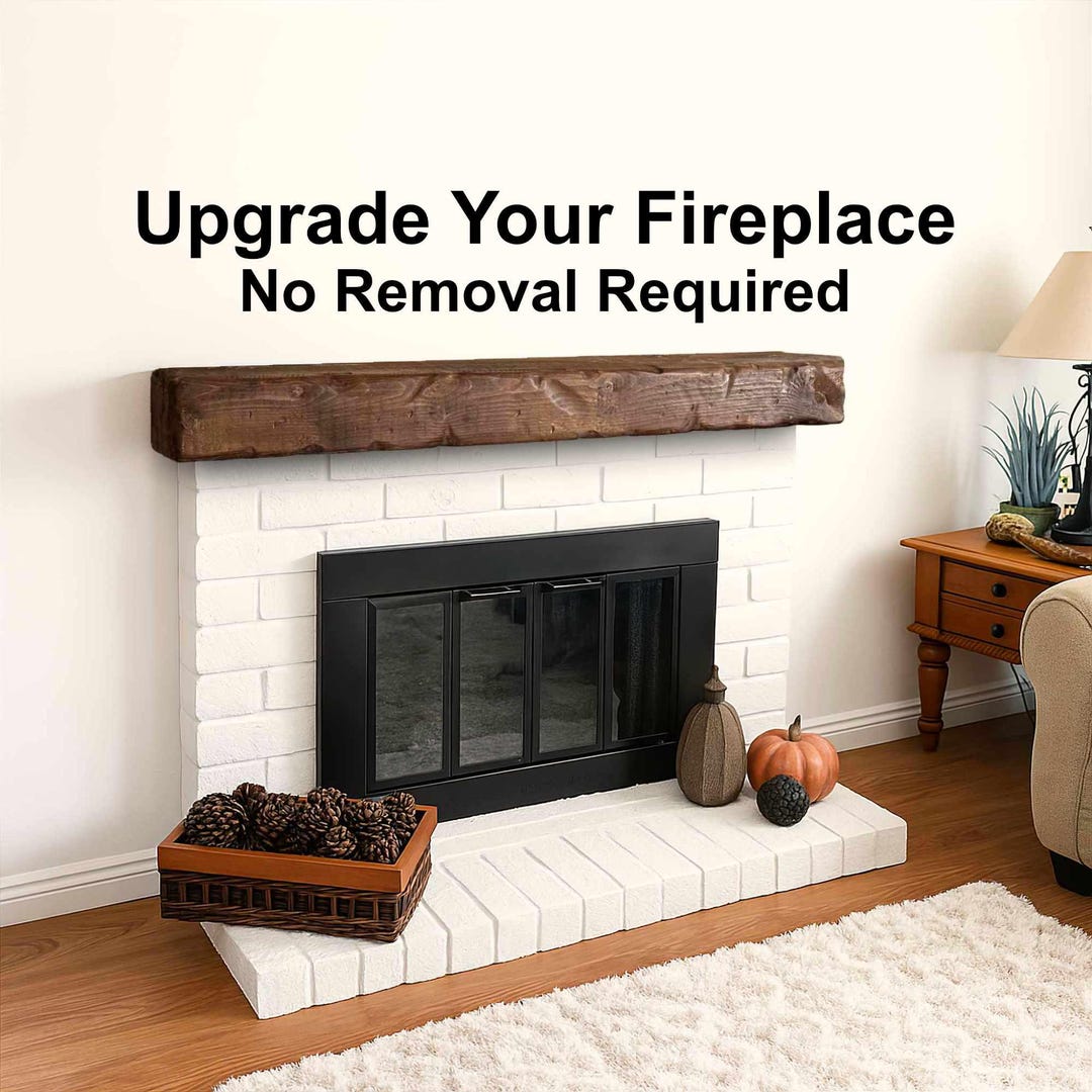Fireplace Mantel Cover – Custom Wood Slipcover, Fits Over Existing ...