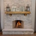 Rustic Fireplace Mantel With Corbels Hand Crafted Shelf or Mantelpiece ...