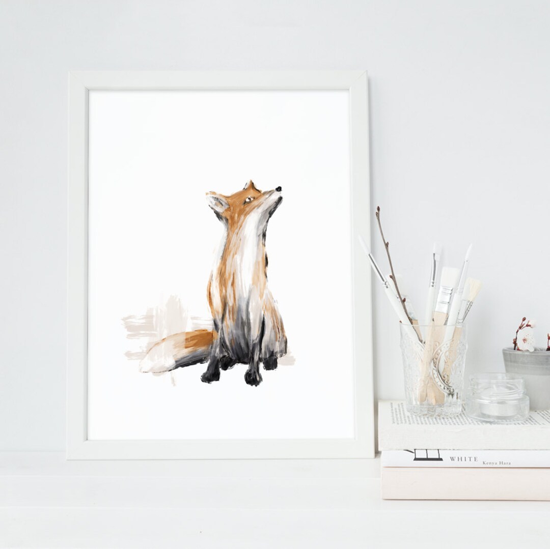 Fox Printable, Instant Download, Original Fox Illustration, Woodland ...