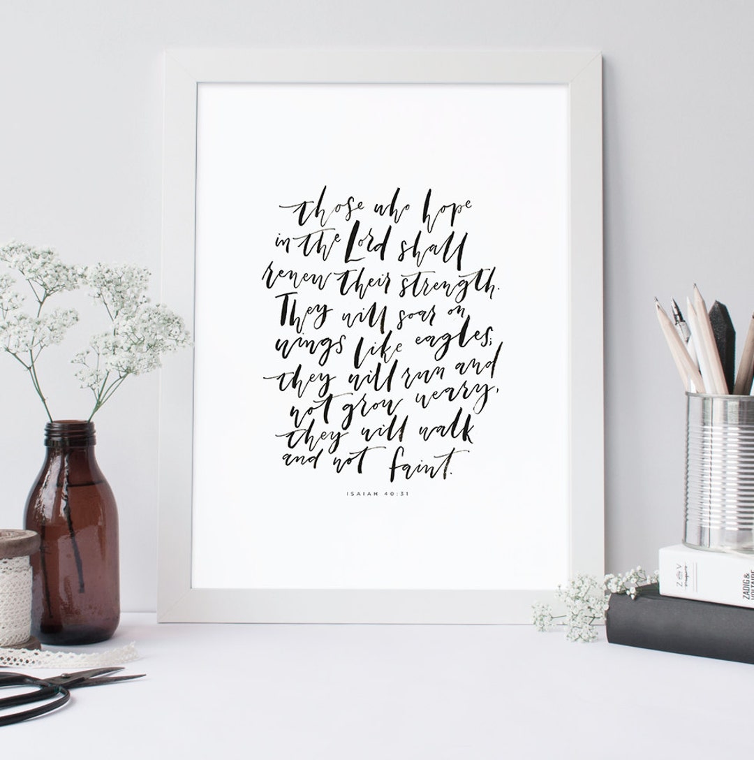 Isaiah 40:31, Instant Download, Bible Verse Wall Art, Scripture Print ...