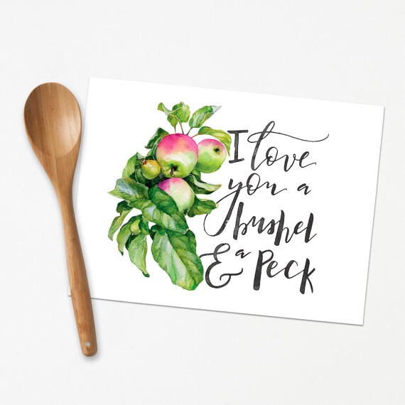 INSTANT DOWNLOAD Bushel and a Peck Printable Love Art DIY Printable ...