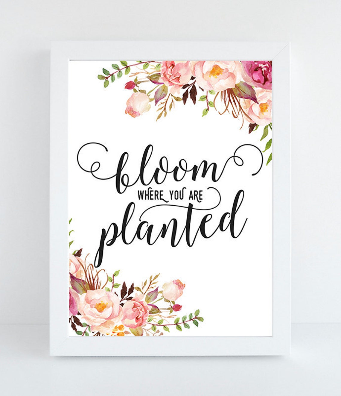 Printable Bloom Where You Are Planted, Typographic Print, Inspirational ...