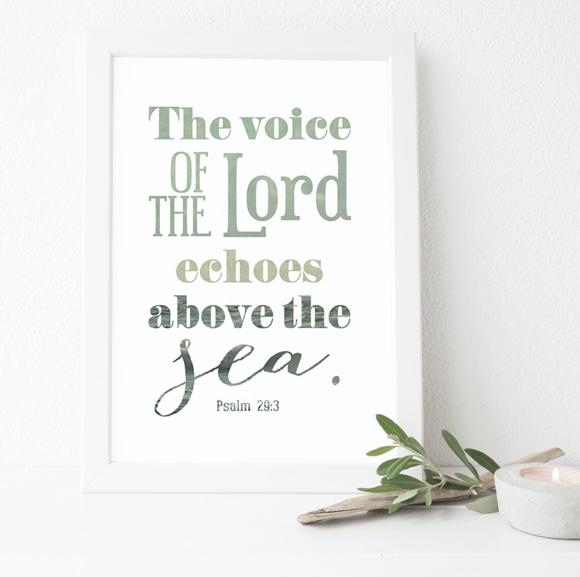 Psalm 29:3 Instant Download Scripture Print Digital File Bible Verse ...