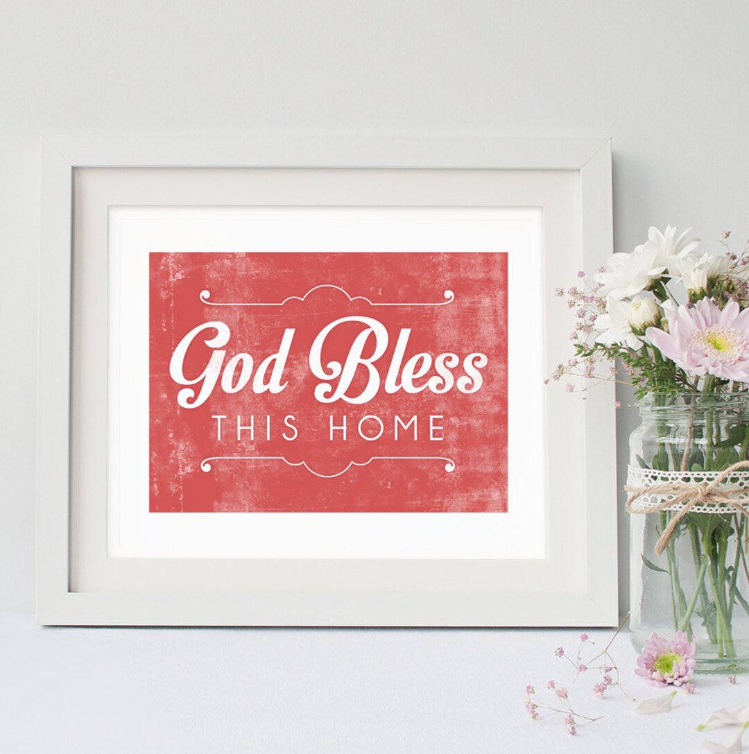 God Bless This Home, Instant Download, Christian Wall Art, Scripture ...