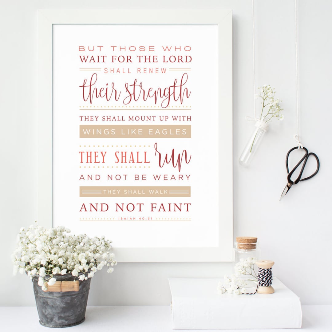 Isaiah 40:31, Instant Download, Bible Verse Wall Art, Scripture Print ...