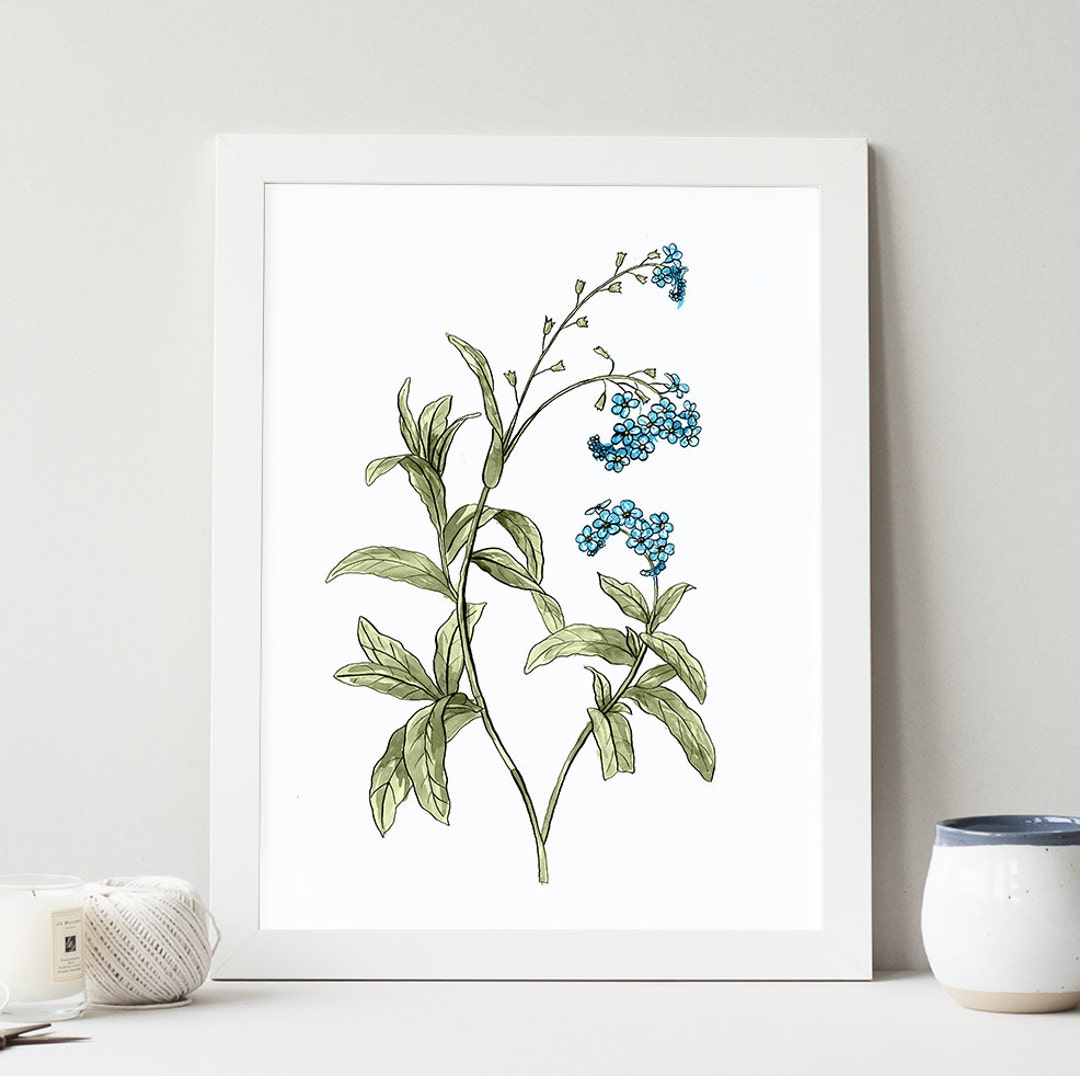 Forget-me-not Printable, Printable Wall Art, INSTANT DOWNLOAD, Nursery ...