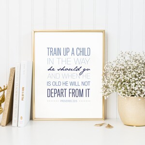 Proverbs 22:6 - INSTANT DOWNLOAD - Scripture Digital File - Bible Verse ...