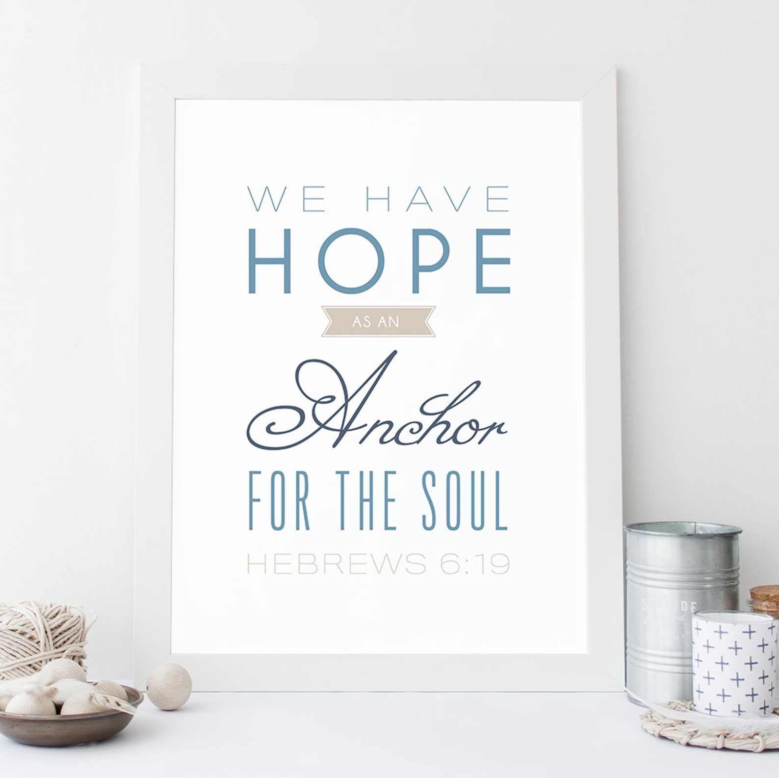 INSTANT DOWNLOAD Hebrews 6:19 Scripture Print Digital File Bible Verse ...