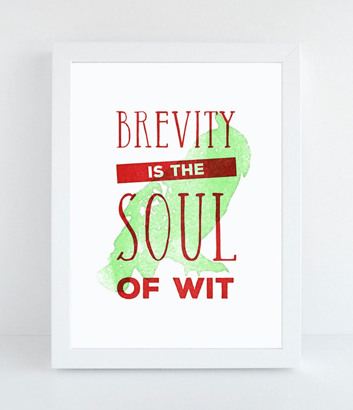 INSTANT Download, Shakespeare Quote Print, Office Print, Brevity is the ...