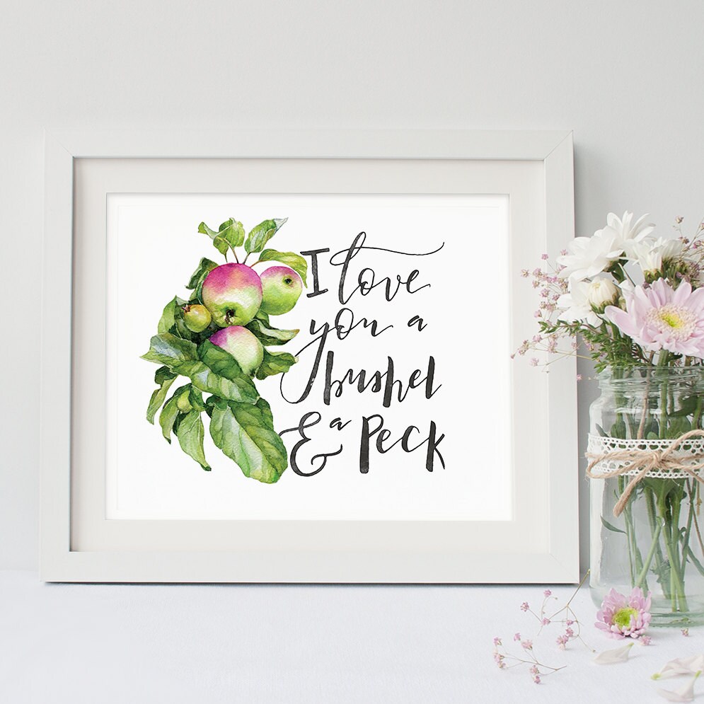 INSTANT DOWNLOAD Bushel and a Peck Printable Love Art DIY Printable ...